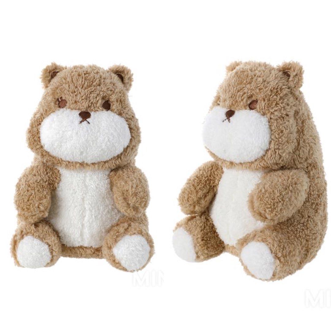 Sitting Animal Plush Toy by Miniso (fox hedgehog bear raccoon), Hobbies ...