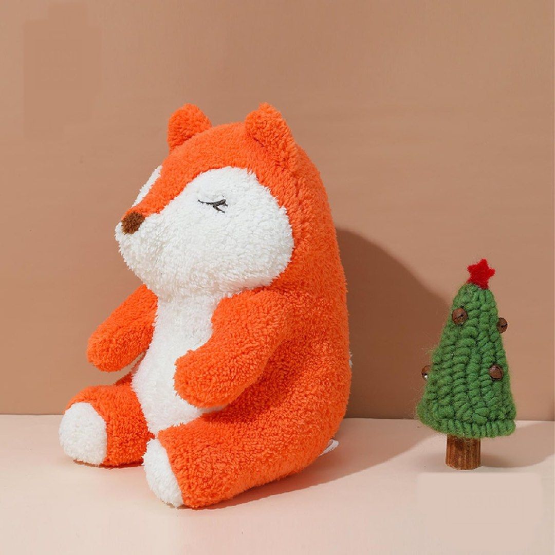 Sitting Animal Plush Toy by Miniso (fox hedgehog bear raccoon), Hobbies ...