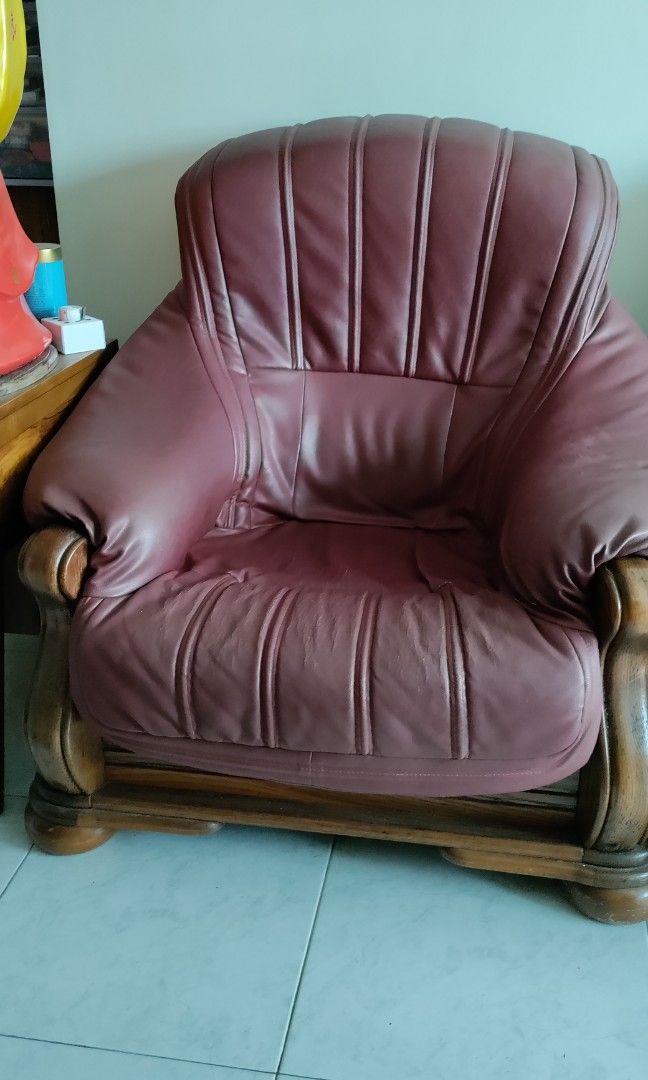 Solid oak tree wood 1,2,3 seater sofa, Furniture & Home Living ...