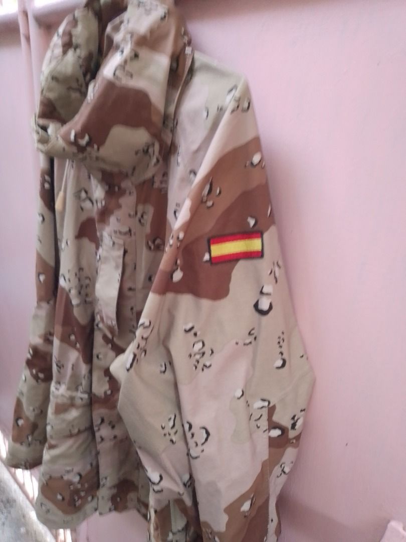 Spanish Army Desert Storm Chocolate Chip Camo Jacket with Hood, Men's ...