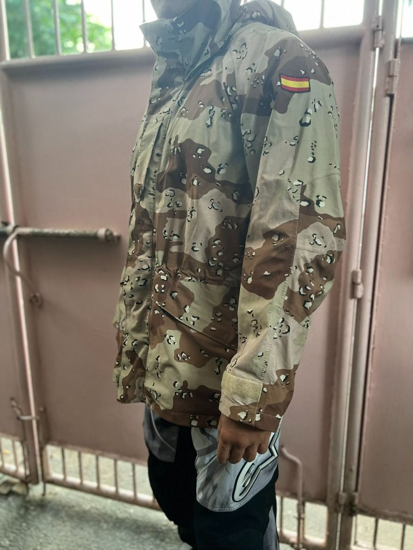 Spanish Army Desert Storm Chocolate Chip Camo Jacket with Hood, Men's ...