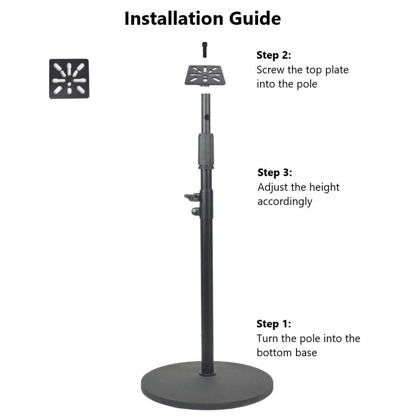 Speaker Stand rear surround speakers. Adjustable Extendable height. TOP ...