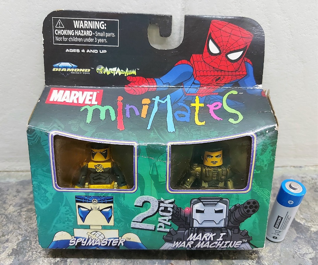 SPYMASTER & MARK I WAR MACHINE - Marvel MiniMates 2 Pack Series ...