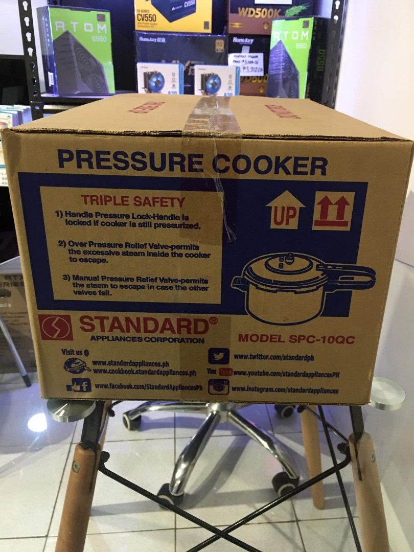 Standard 10 Quartz Pressure Cooker SPC-10QC, Furniture & Home Living ...