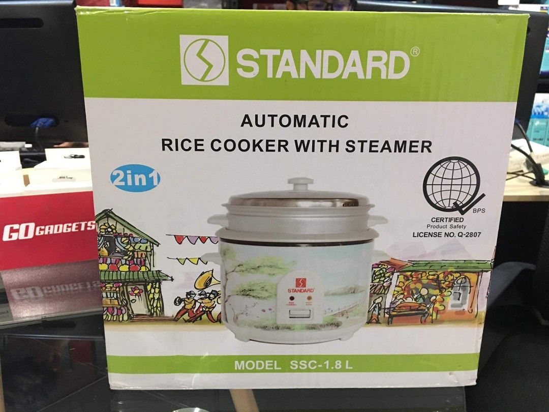 Standard 1.8L Automatic Rice Cooker With Steamer SSC-1.8L, TV & Home ...