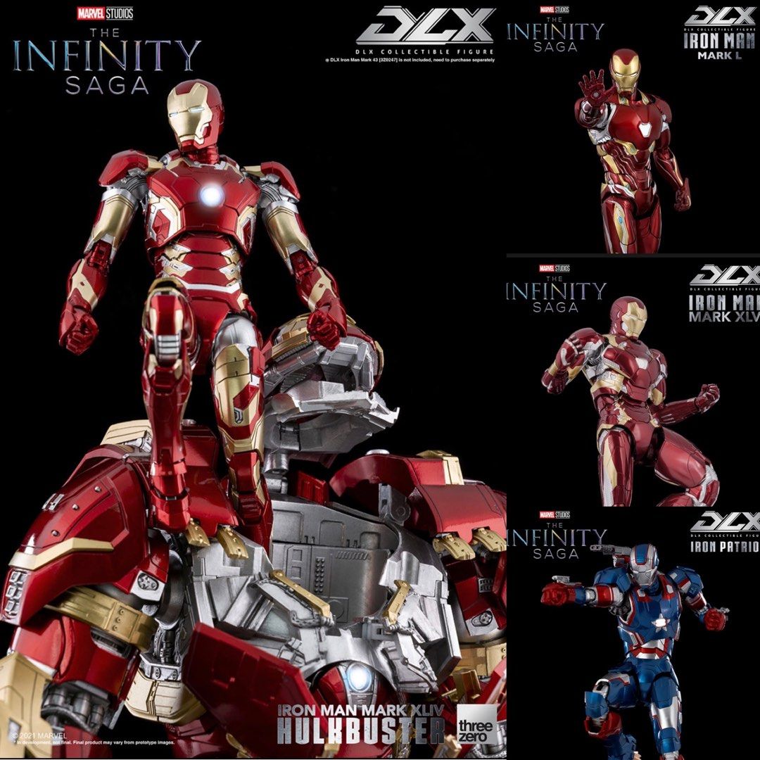 THREE ZERO DLX IRON MAN MK 46 DLX IRON MAN MK 50 DLX IRON PATRIOT DLX ...