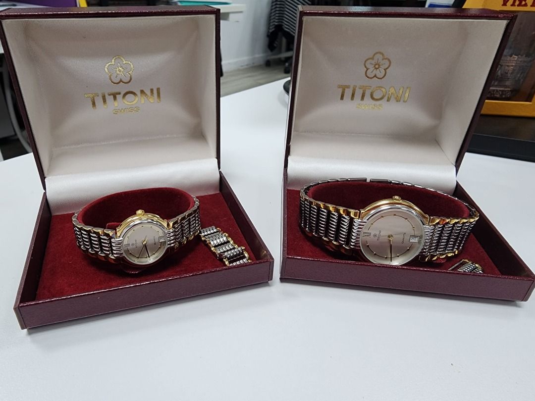 Titoni Couple Quartz Watch, Luxury, Watches on Carousell