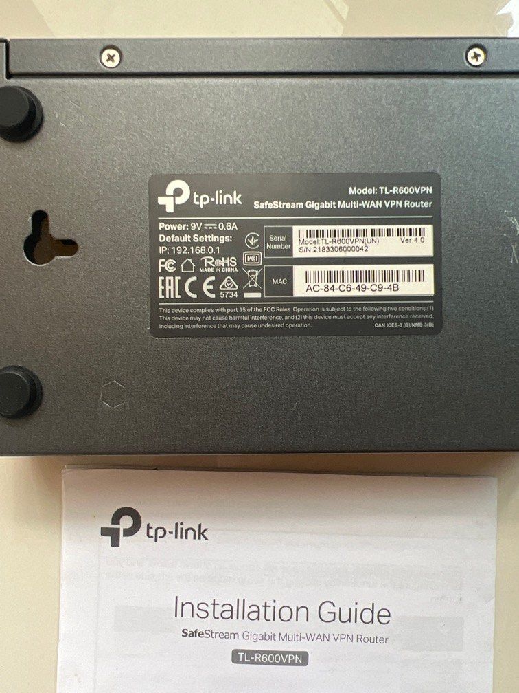 tp-link WAN VPN Router, Computers & Tech, Parts & Accessories ...