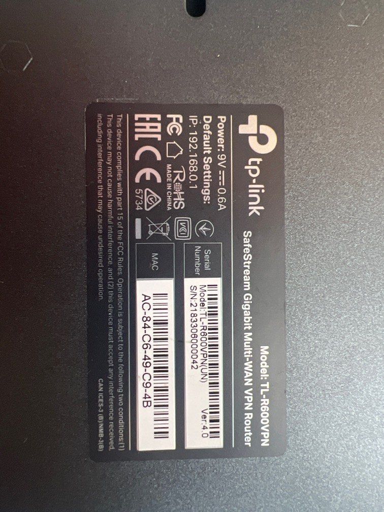 tp-link WAN VPN Router, Computers & Tech, Parts & Accessories ...