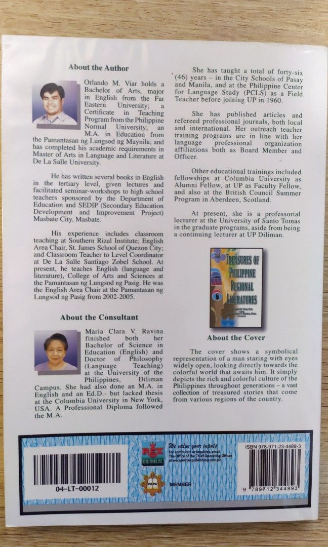 Treasures of Philippine Regional Literatures (Rex Publishing), Hobbies ...