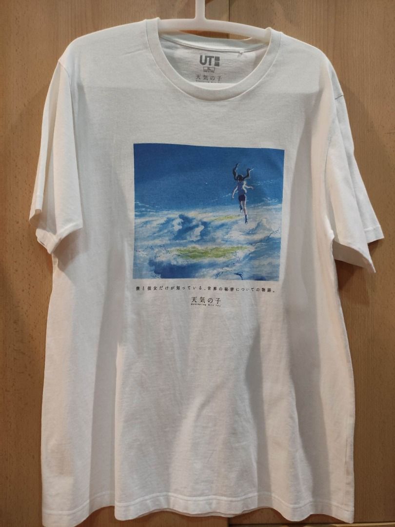 Uniqlo x Makoto Shinkai T Shirt Weathering With You, Men's Fashion ...