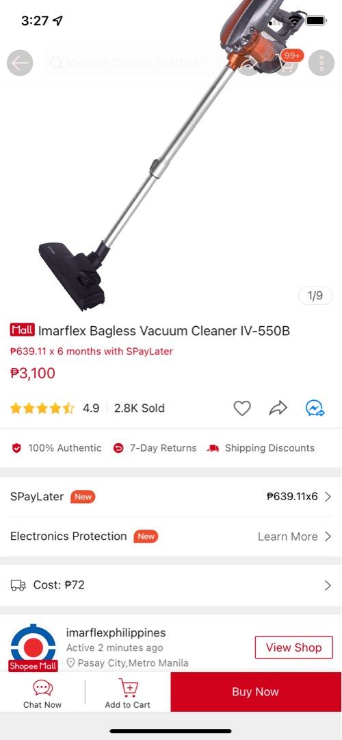 Vacuum IMARFLEX, Furniture & Home Living, Cleaning & Homecare Supplies ...