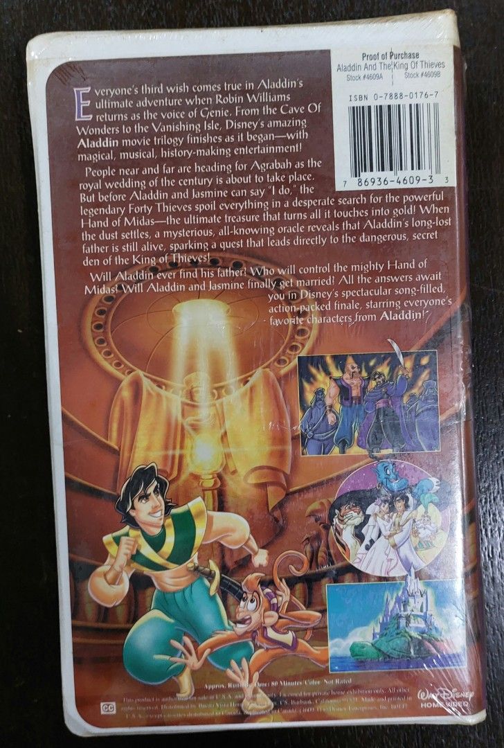VHS Tapes Aladdin/Sword Tone/Toy Story2, Hobbies & Toys, Memorabilia ...