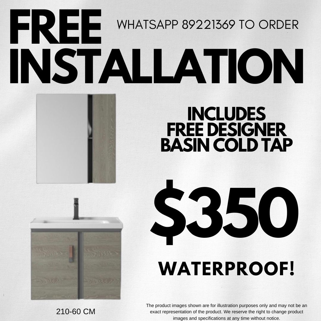 WATERPROOF FREE INSTALLATION bathroom vanity cabinet vanity basin ...