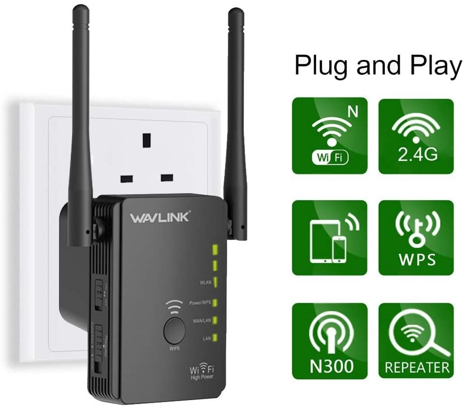 Wavlink WiFi Extender 2.4G 300Mbps Repeater/Wireless Access Point ...