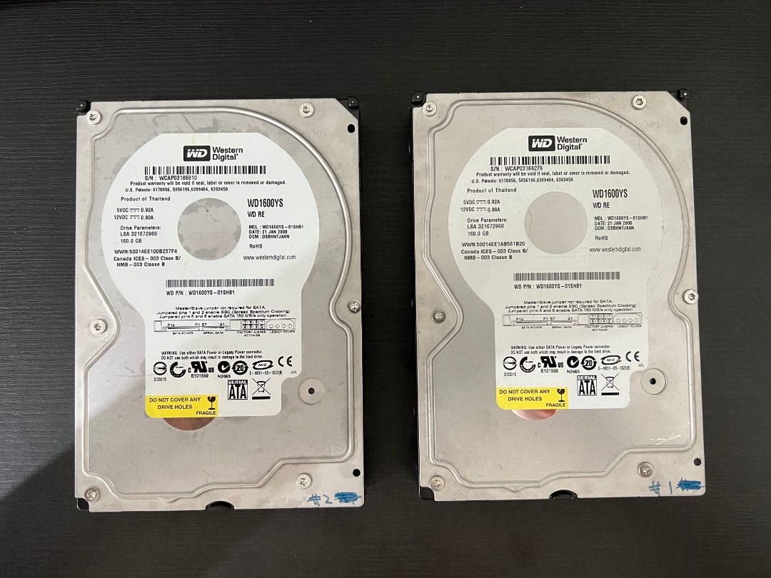 Western Digital Hard Disk WD1600YS RED Server Grade, Computers & Tech ...