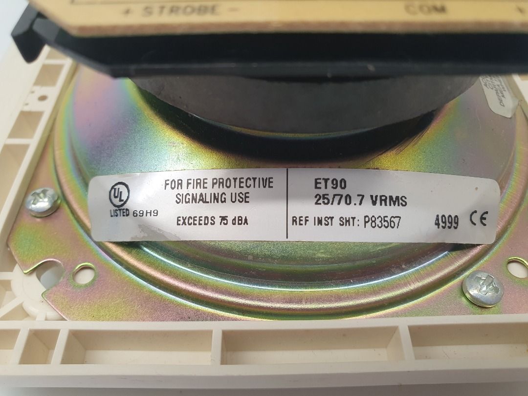 WHEELOCK E70/E90 ceiling siling speaker fire fighting, Furniture & Home ...