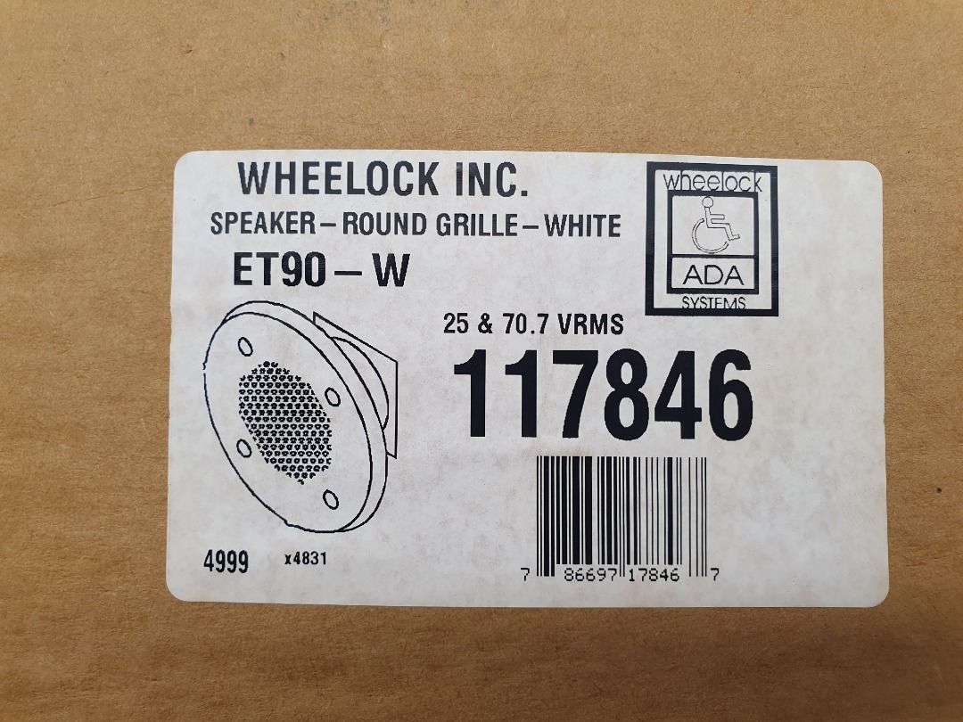 WHEELOCK E70/E90 ceiling siling speaker fire fighting, Furniture & Home ...