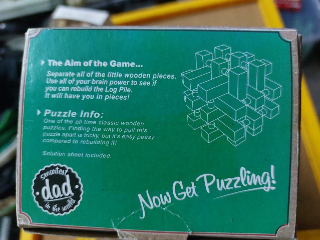 Who's the Daddy Log Pile Wooden Puzzle, Hobbies & Toys, Toys & Games on ...