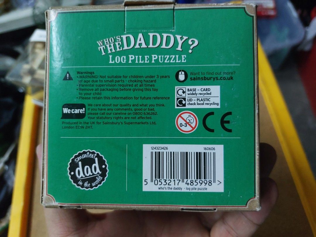 Who's the Daddy Log Pile Wooden Puzzle, Hobbies & Toys, Toys & Games on ...