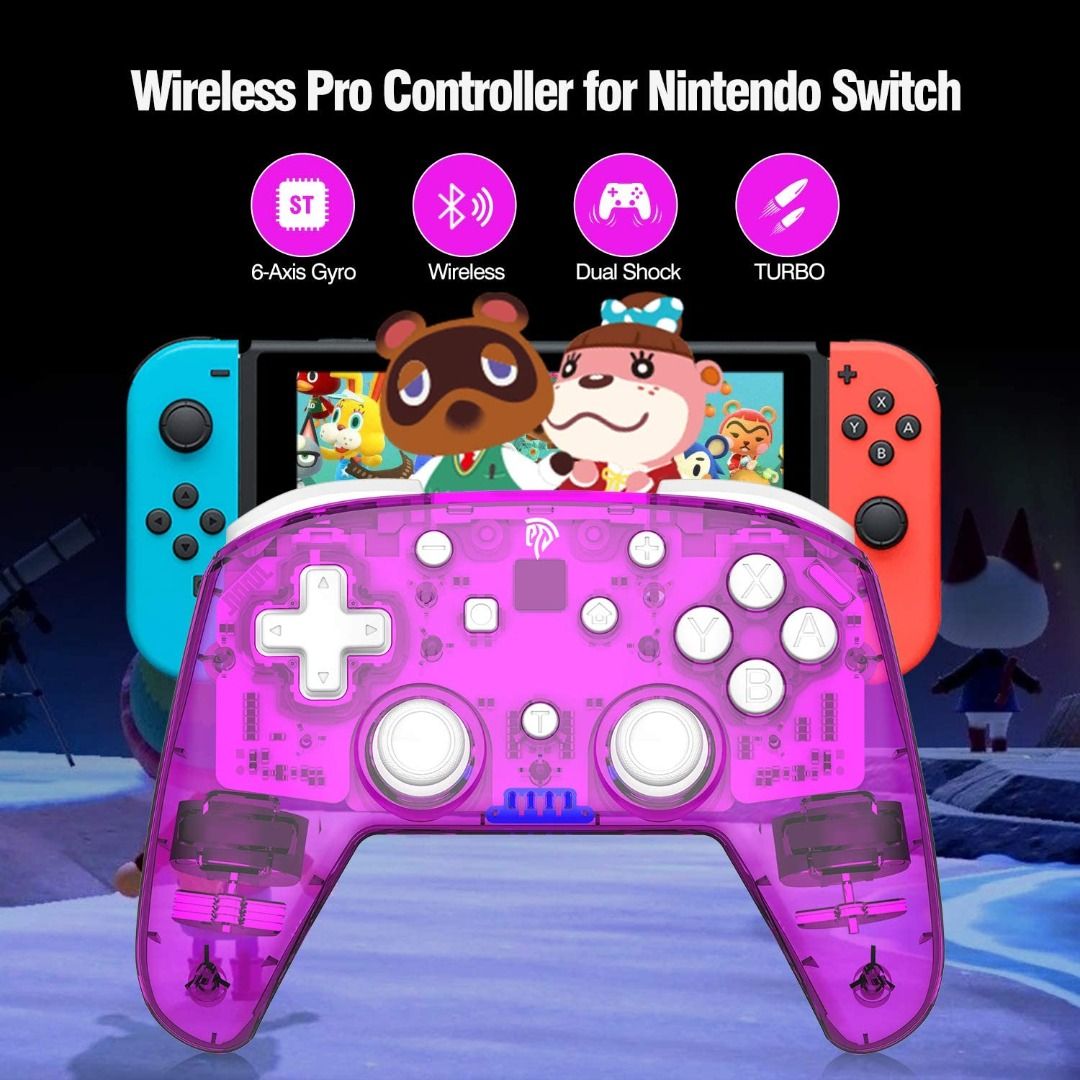 Wireless Switch Pro Controller for Switch/Switch Lite, EasySMX Remote ...