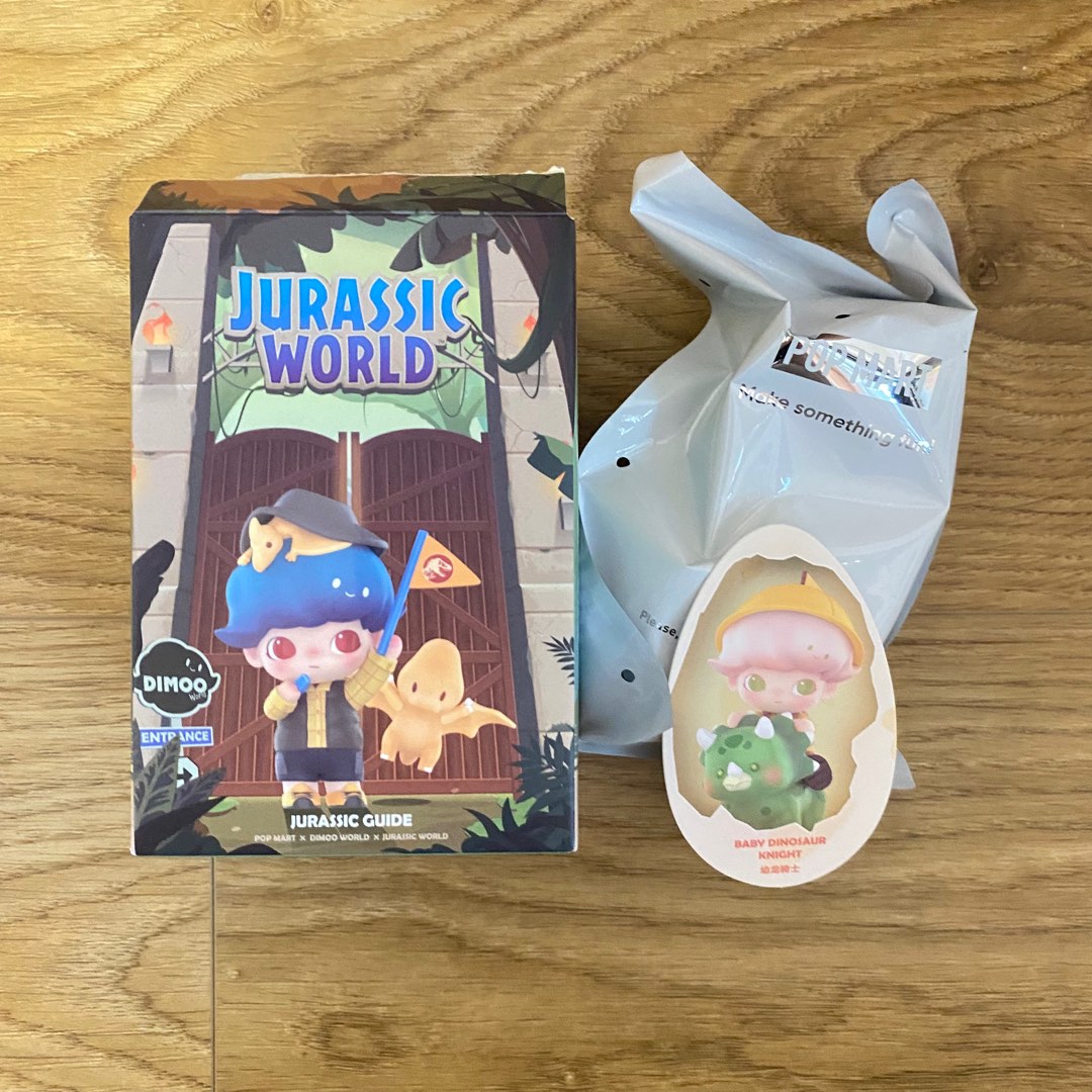 [wts] popmart dimoo jurassic world baby dinosaur knight bnif, Hobbies ...