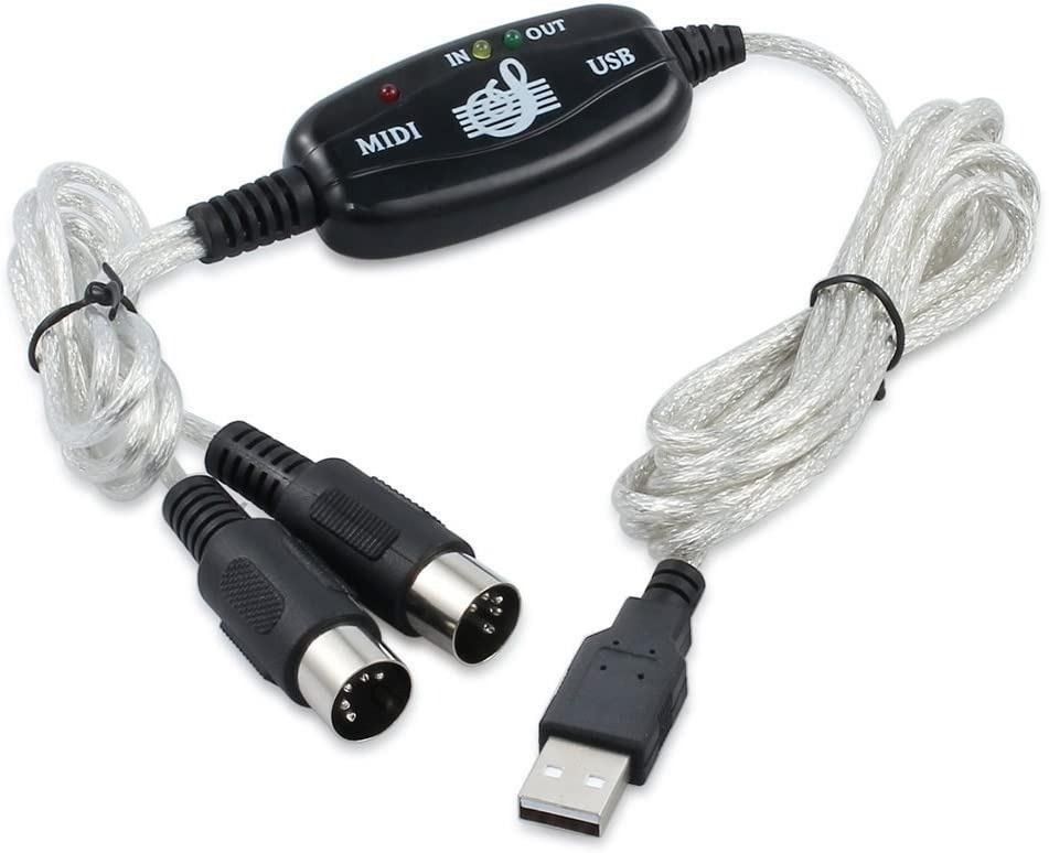Y84 6Ft 2M USB to MIDI Interface Cable Adapter Converter-USB to Midi In ...