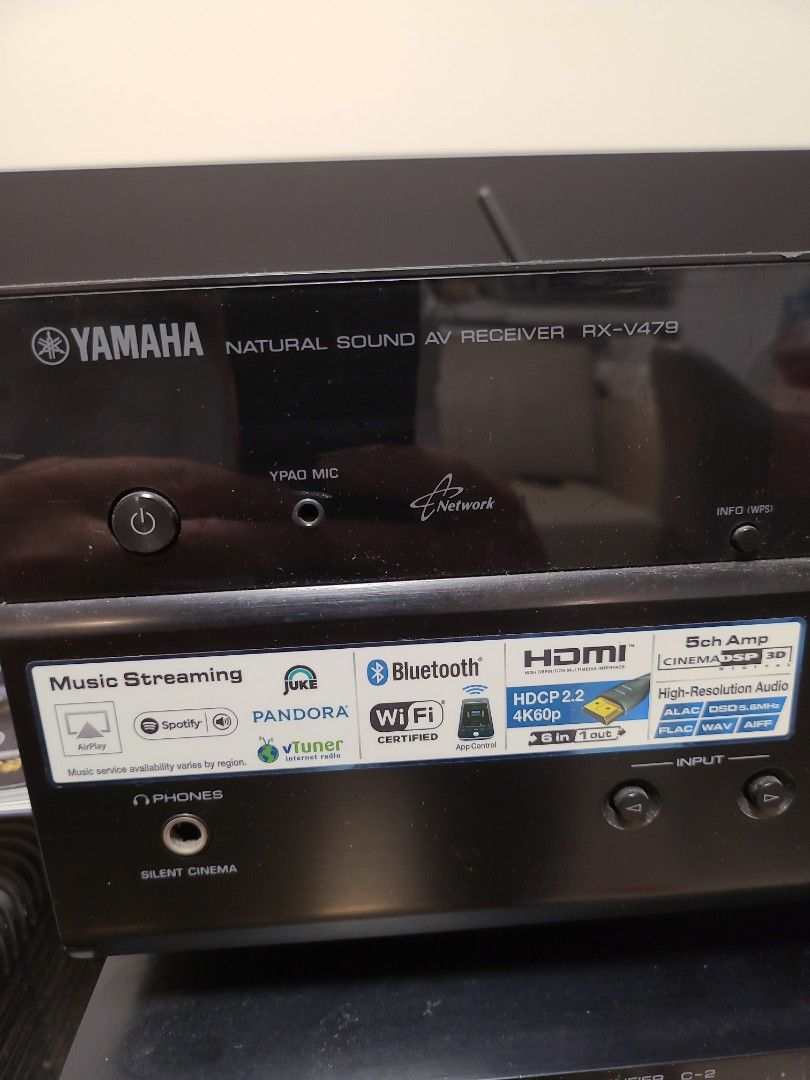 YAMAHA NATURAL SOUND AV RECEIVER RX-V479, 音響器材, 其他音響配件及設備 - Carousell