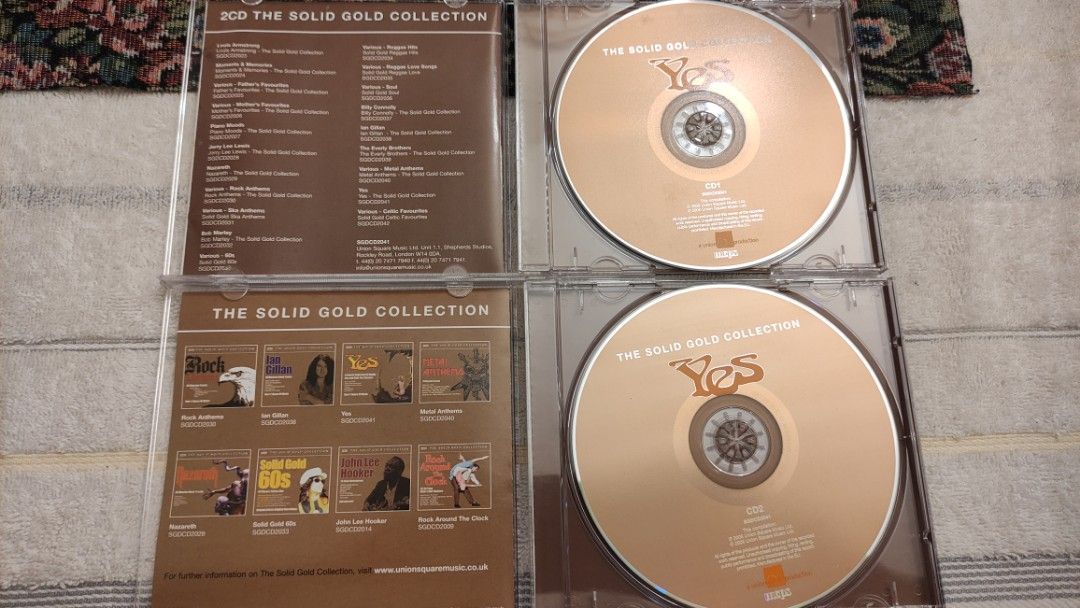 Yes - The Solid Gold Collection Double CD Compilation Album Vintage ...
