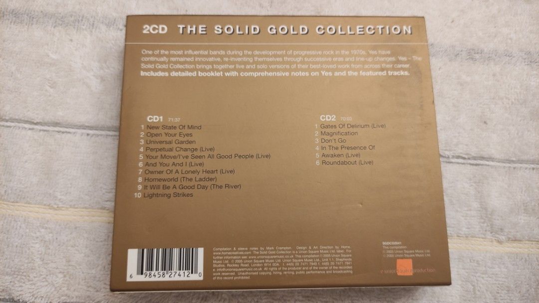 Yes - The Solid Gold Collection Double CD Compilation Album Vintage ...