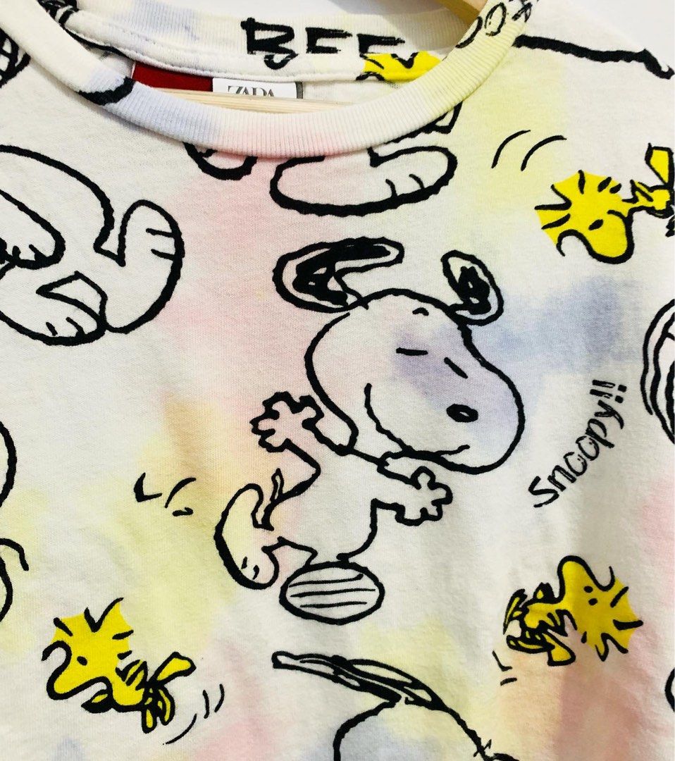 Zara x Peanuts Collab Snoopy Top, Women's Fashion, Tops, Blouses on ...