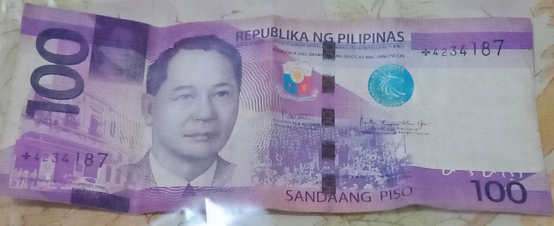 100 pesos year 2018 Philippine banknote (star note serial), Hobbies ...