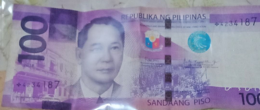 100 pesos year 2018 Philippine banknote (star note serial), Hobbies ...