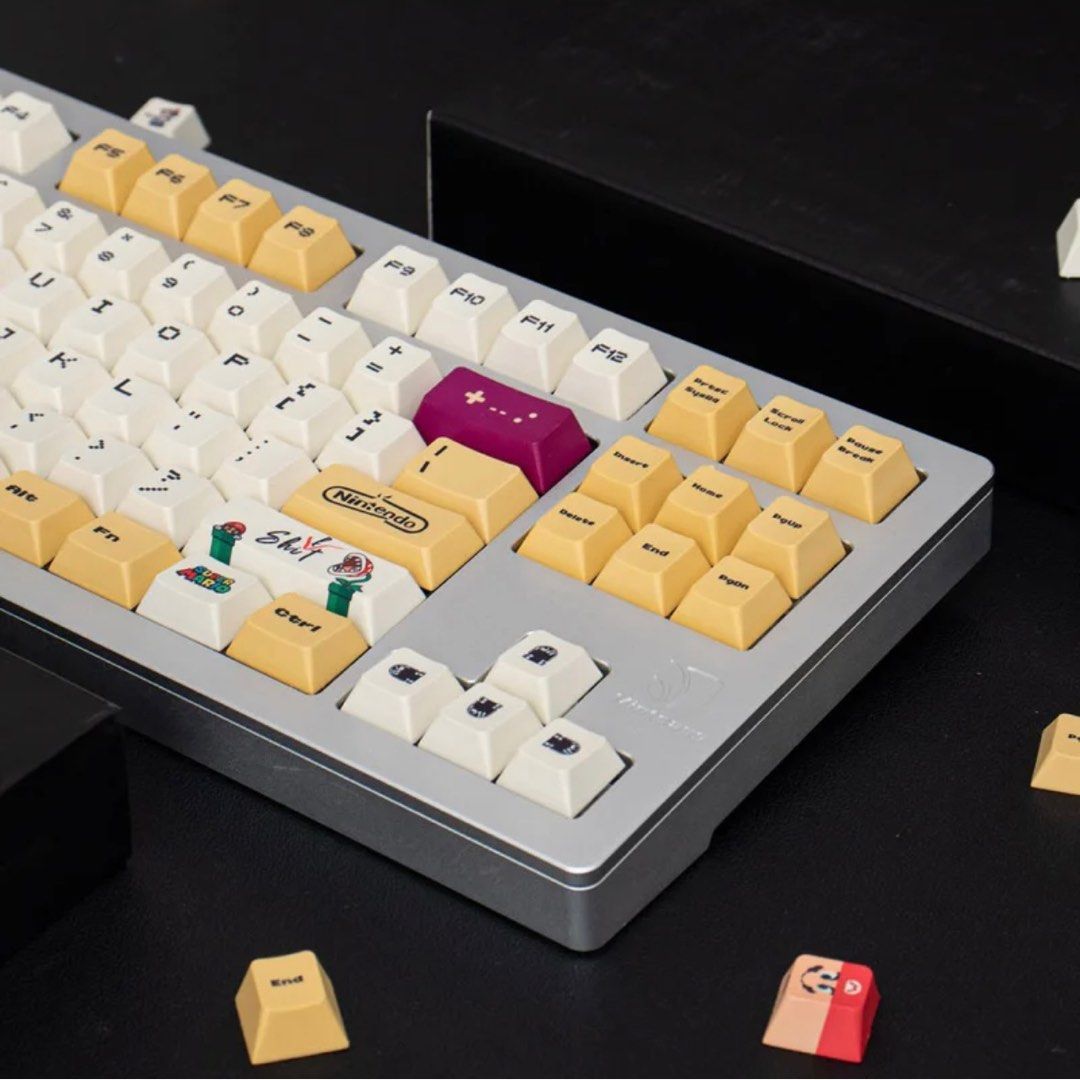 Mario Themed Yellow Themed 108 Keys XDA Profile OEM Keycaps, Computers ...
