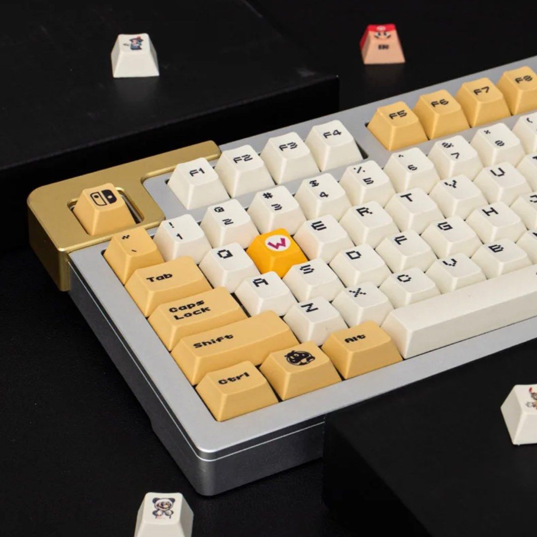 Mario Themed Yellow Themed 108 Keys XDA Profile OEM Keycaps, Computers ...
