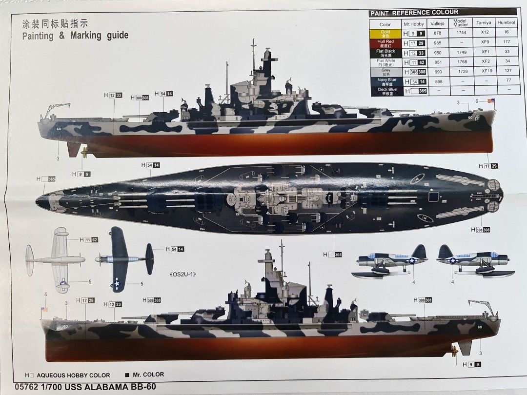 1/700 #05762 Trumpeter Waterline/Full Hull United States Navy South ...