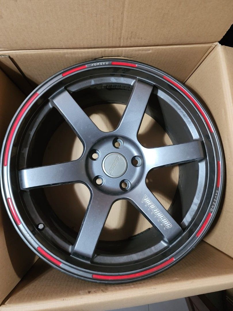 18' inch TE37 Saga rims, Car Accessories, Tyres & Rims on Carousell