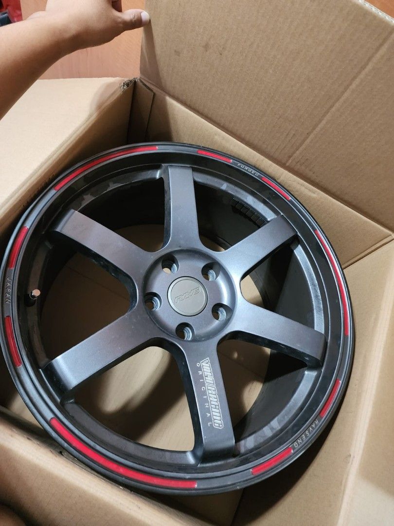 18' inch TE37 Saga rims, Car Accessories, Tyres & Rims on Carousell