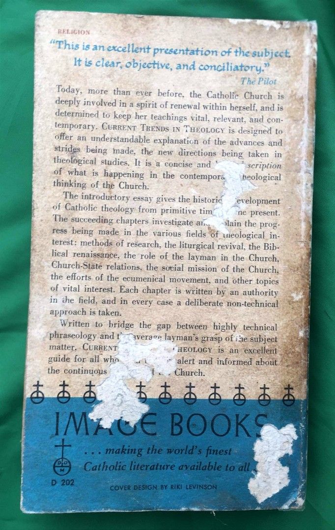 1966 CURRENT TRENDS IN THEOLOGY BY DONALD J. WOLF & JAMES V. SCHALL ...