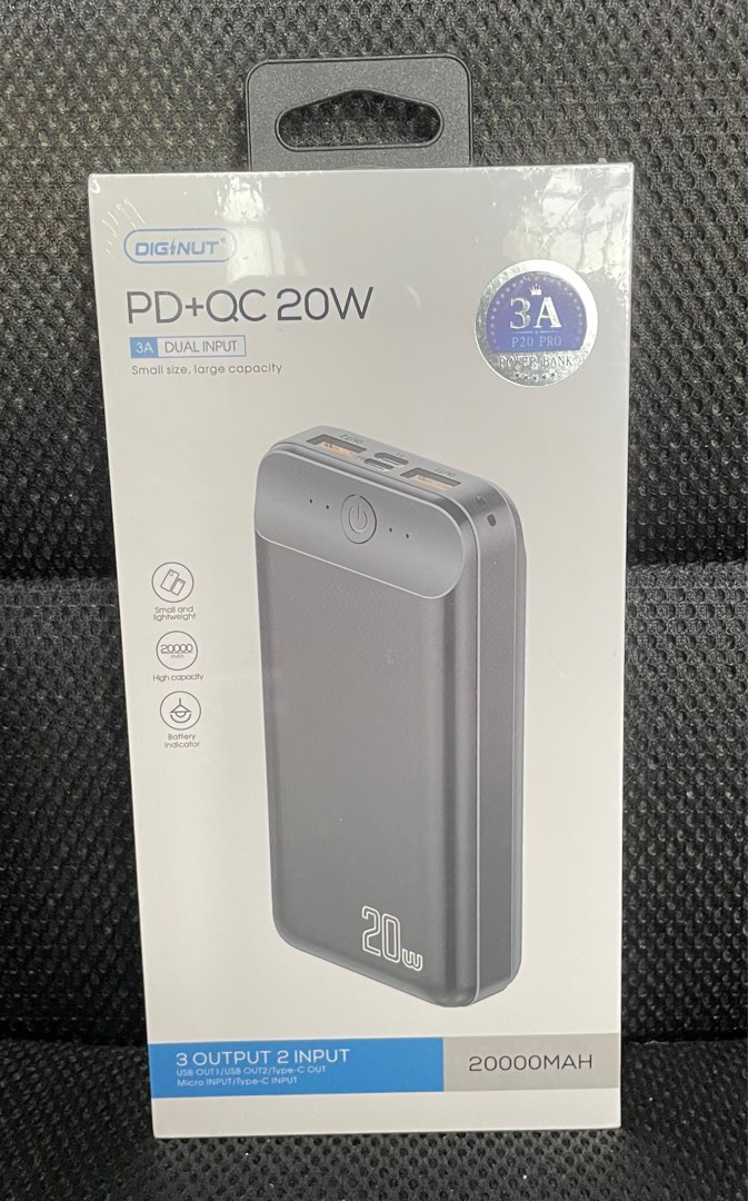 20000mah Power bank with 20w charging, Mobile Phones & Gadgets, Mobile & Gadget Accessories ...