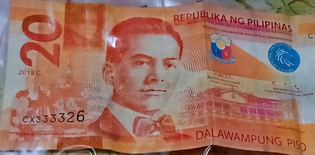 20 peso year 2019G Philippine banknote w/ fancy serials, Hobbies & Toys ...