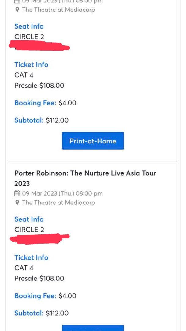 2x Cat4 Porter Robinson Tickets, Tickets & Vouchers, Event Tickets on ...