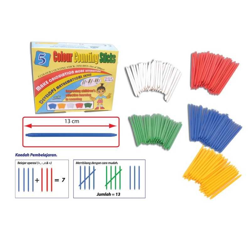 5 Colours Counting Sticks, Hobbies & Toys, Stationery & Craft ...