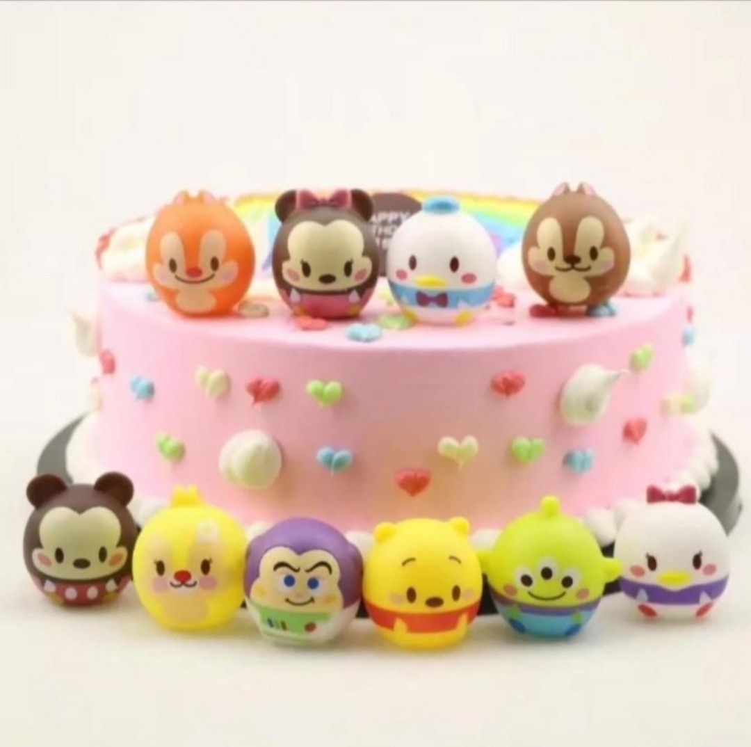 8pc Marvel Avengers Tsum Tsum Figurines Toy Car Display Birthday Cake ...