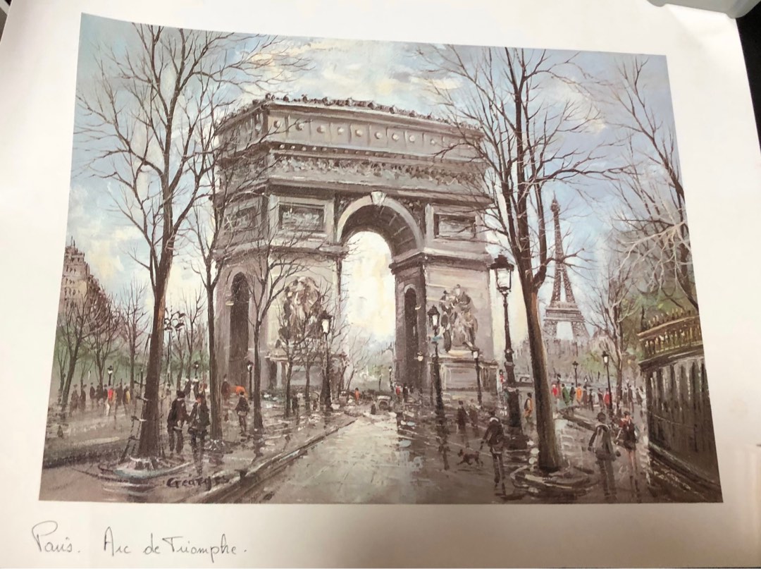 Print of Acrylic painting of Arc de Triomphe, bought from Paris, France ...