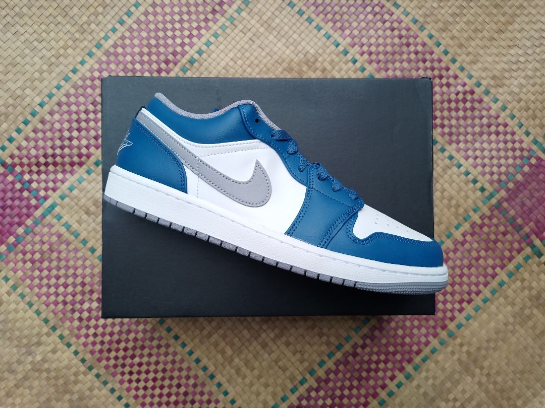Air Jordan 1 Low "True Blue", Men's Fashion, Footwear, Sneakers on ...