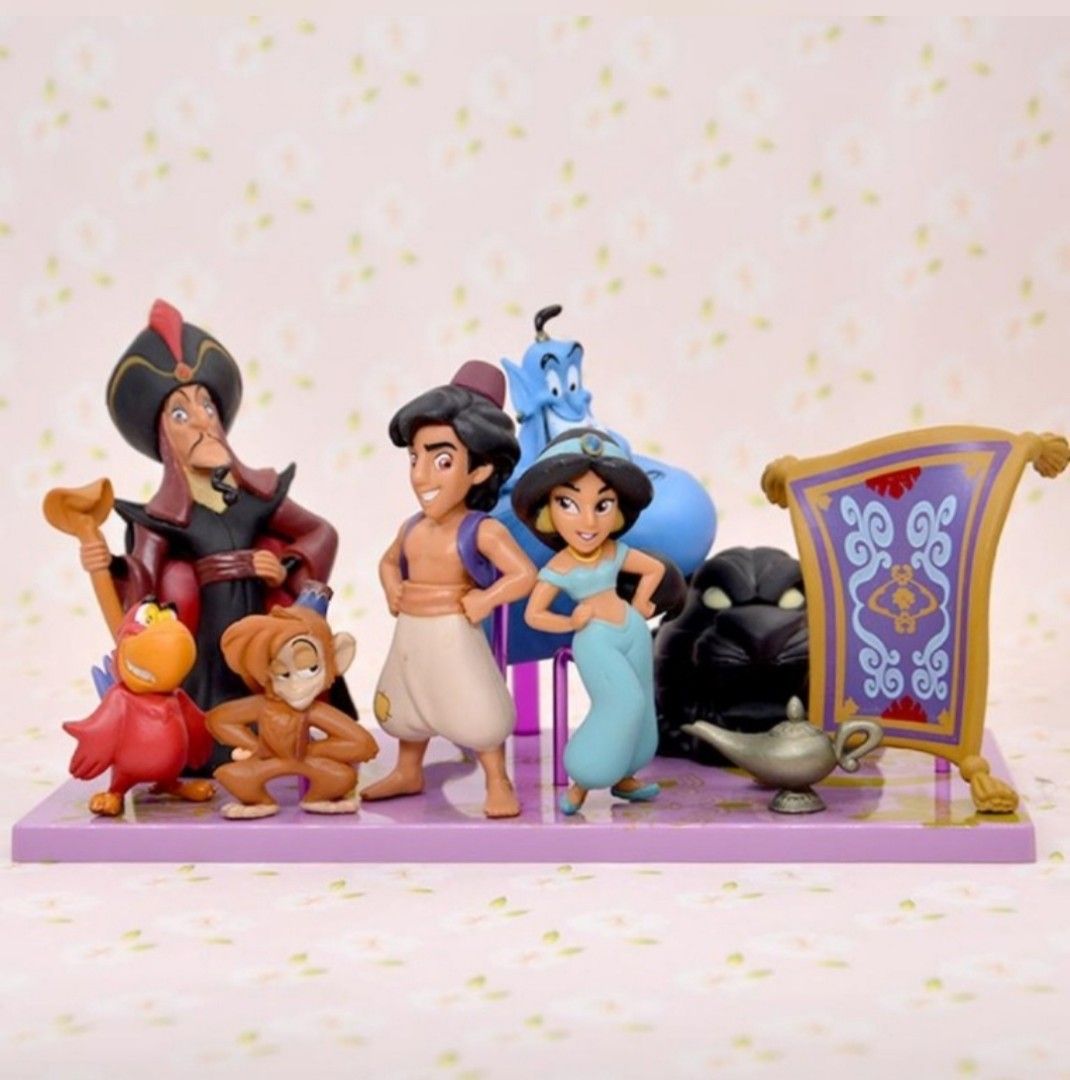 Aladdin Figurines Display Set Toys Birthday Cake Topper Princess ...