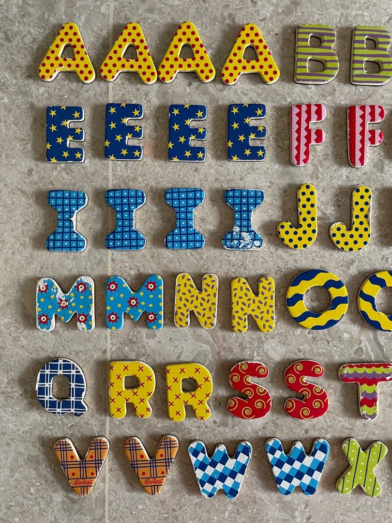 Alphabet ABC magnets (56pcs), Hobbies & Toys, Toys & Games on Carousell