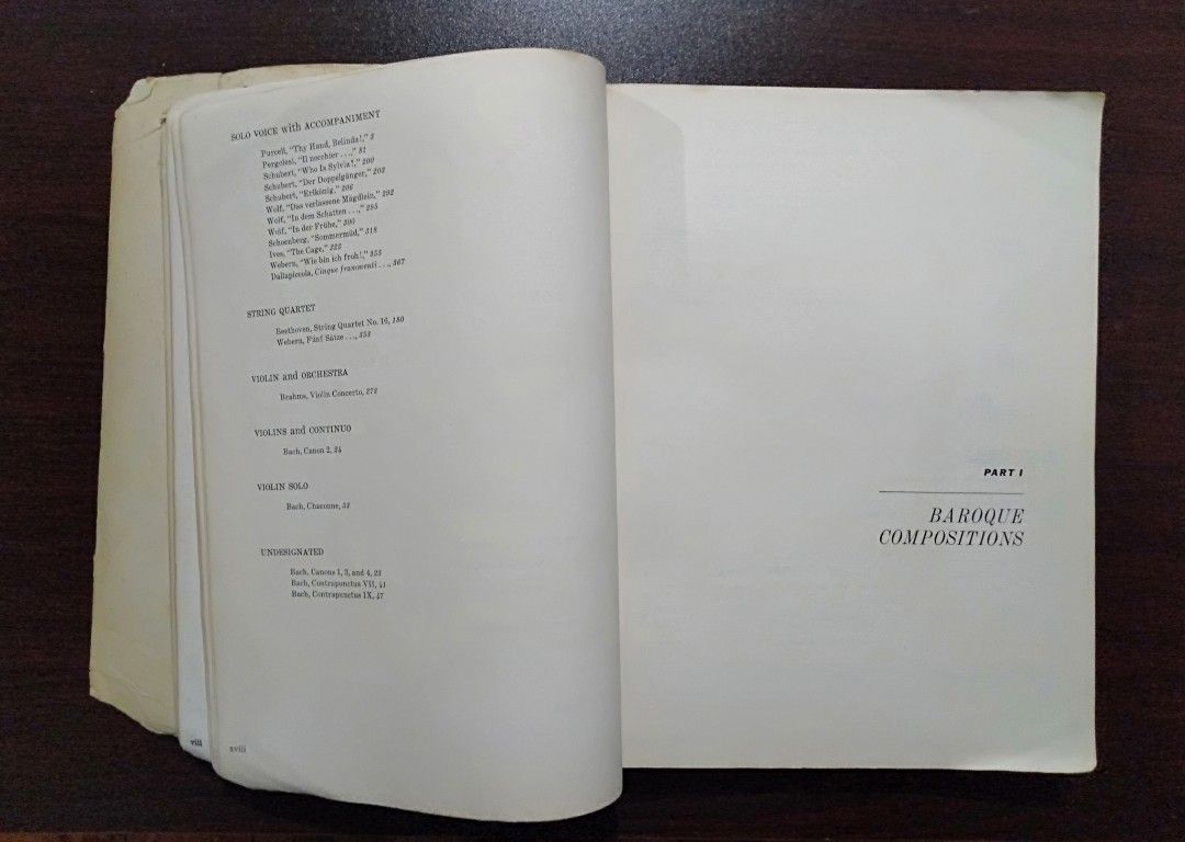 1964 Anthology for Musical Analysis by CHARLES BURKHART, Hobbies & Toys ...