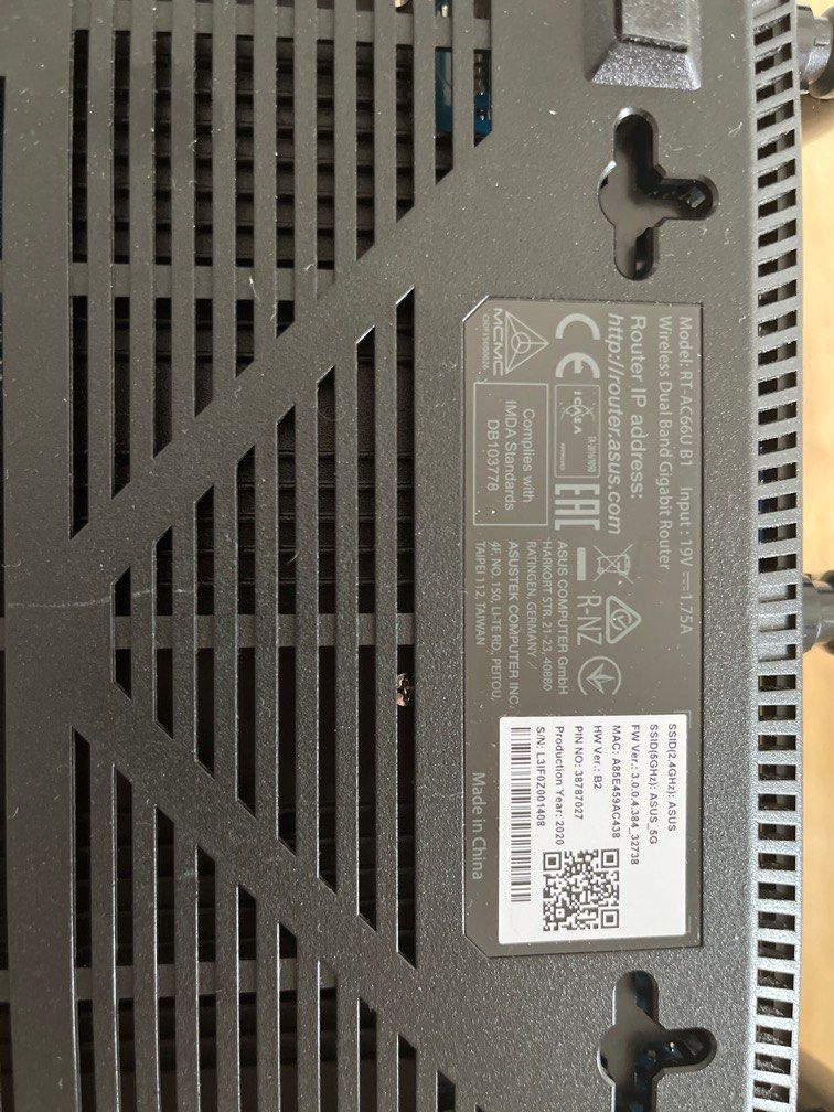 Asus home router RT-AC66U B1 wireless dual band gigabit router, 電腦＆科技 ...